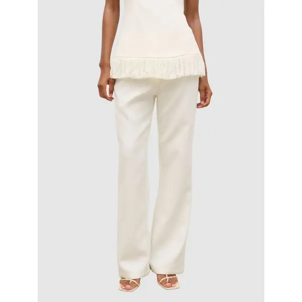 PRETTY LAVISH Verona Tweed Straight Leg Trousers