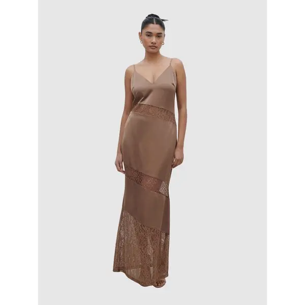 PRETTY LAVISH Monique Lace Inserted Slip Dress
