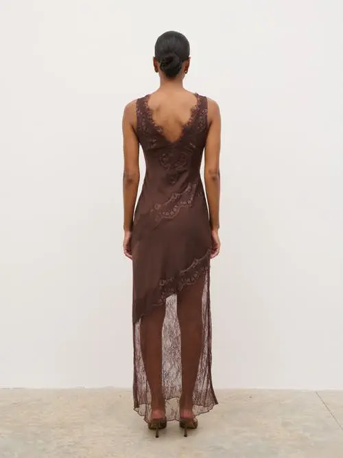 PRETTY LAVISH Curve Robin Slip Lace Maxi Dress