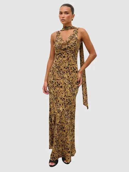 PRETTY LAVISH Arden Cowl Maxi Dress