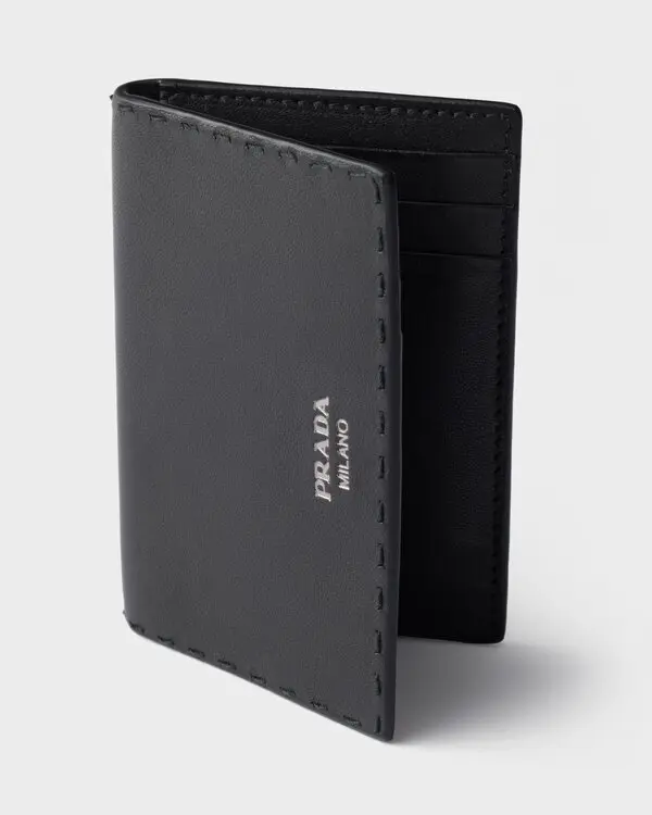 Prada Antiqued Leather Card Holder