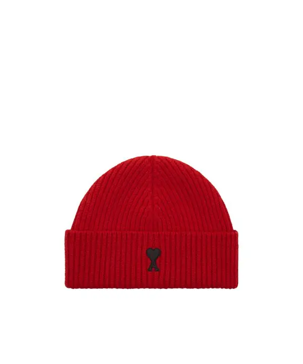 AMI Paris Ribbed Knit Hat
