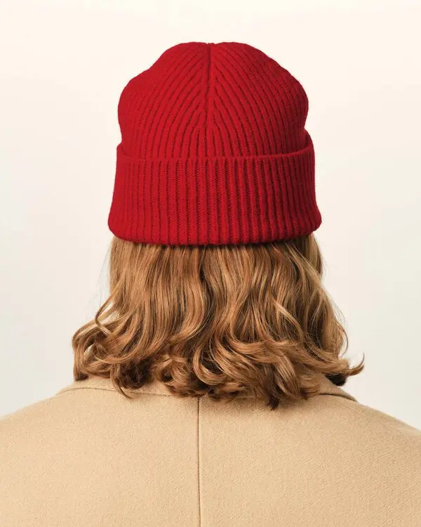 AMI Paris Ribbed Knit Hat