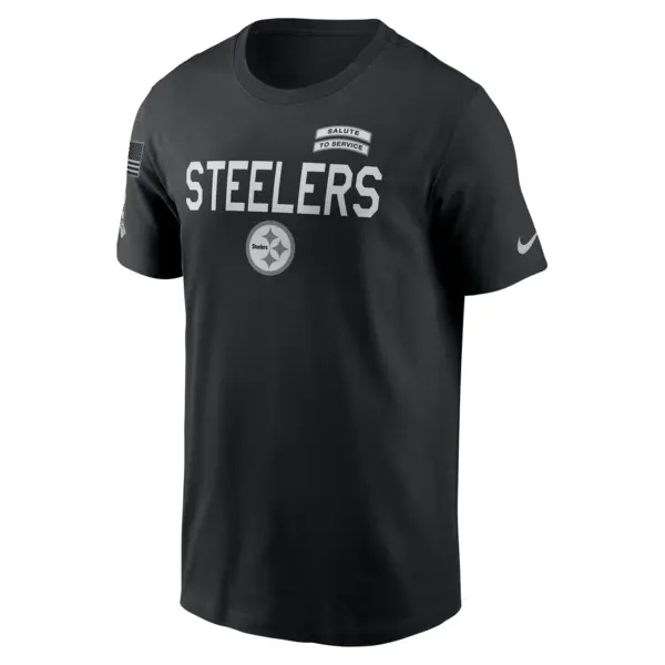 Nike Pittsburgh Steelers Salute To Service Sideline Dri-fit Nfl T-shirt - Black