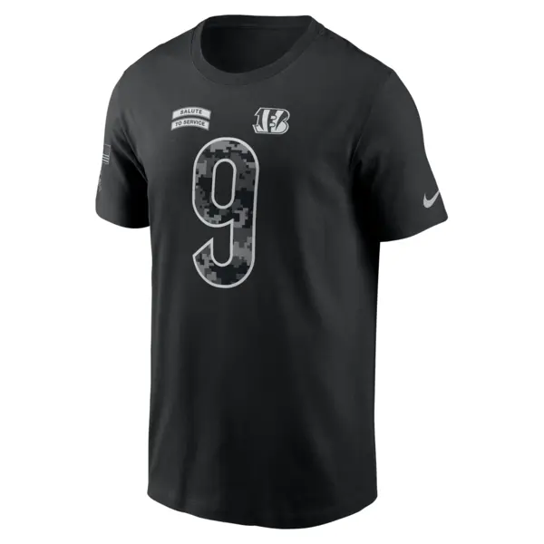 Nike Joe Burrow Cincinnati Bengals Salute To Service Nfl T-shirt - Black