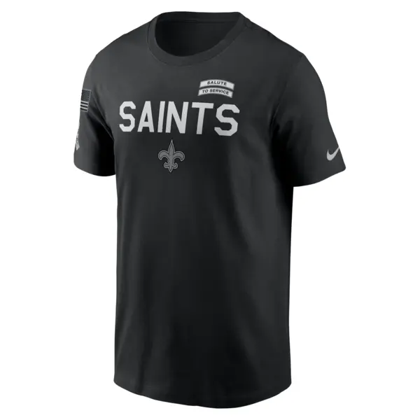Nike New Orleans Saints Salute To Service Sideline Dri-fit Nfl T-shirt - Black