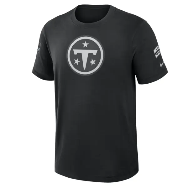Nike Tennessee Titans Salute To Service Slub Dri-fit Nfl T-shirt - Black