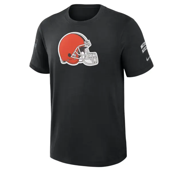Nike Cleveland Browns Salute To Service Slub Dri-fit Nfl T-shirt - Black