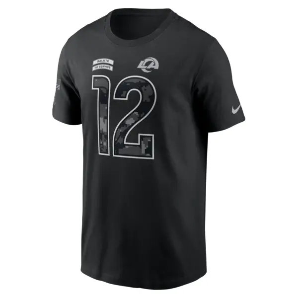 Nike Puka Nacua Los Angeles Rams Salute To Service Nfl T-shirt - Black