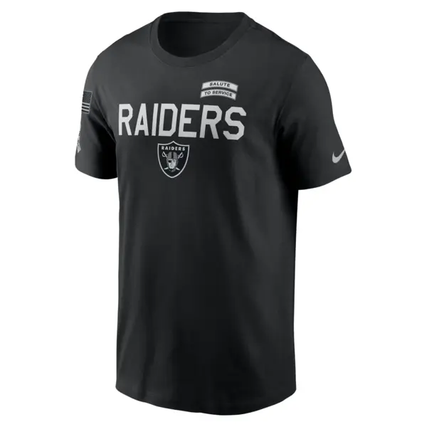 Nike Las Vegas Raiders Salute To Service Sideline Dri-fit Nfl T-shirt - Black