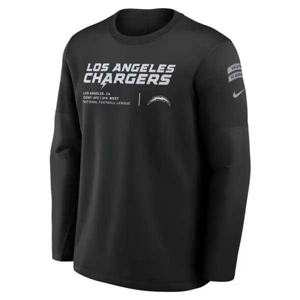 Nike Los Angeles Chargers Salute To Service Sideline Coaches Nfl Pullover Crew