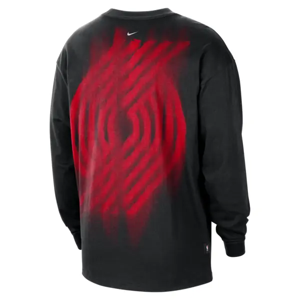 Nike Portland Trail Blazers Standard Issue Basketball Long-sleeve Top - Black