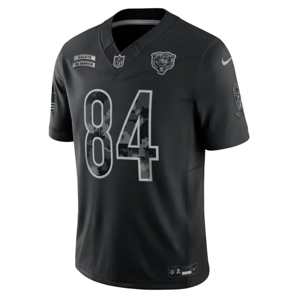 Nike Colston Loveland Chicago Bears Salute To Service Dri-fit Nfl Limited Jersey - Black