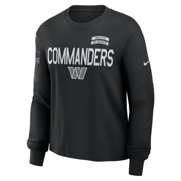 Nike Washington Commanders Salute To Service Sideline Dri-fit Nfl Long-sleeve T-shirt - Black