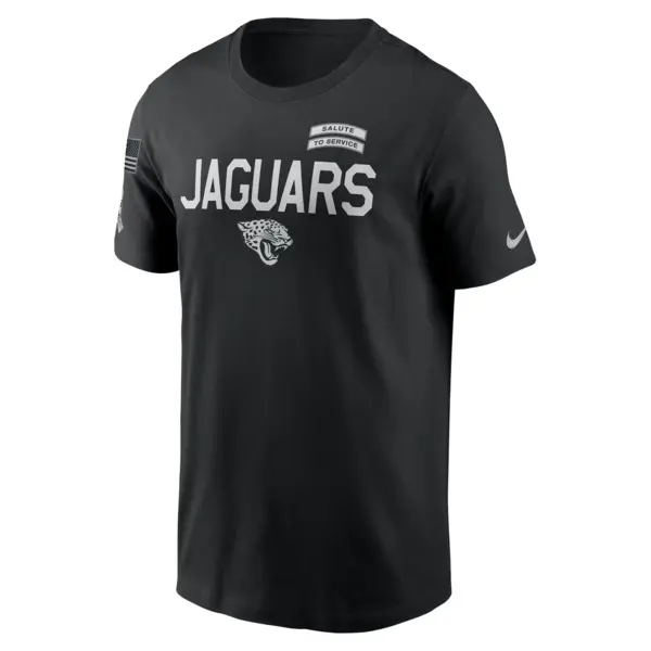 Nike Jacksonville Jaguars Salute To Service Sideline Dri-fit Nfl T-shirt - Black