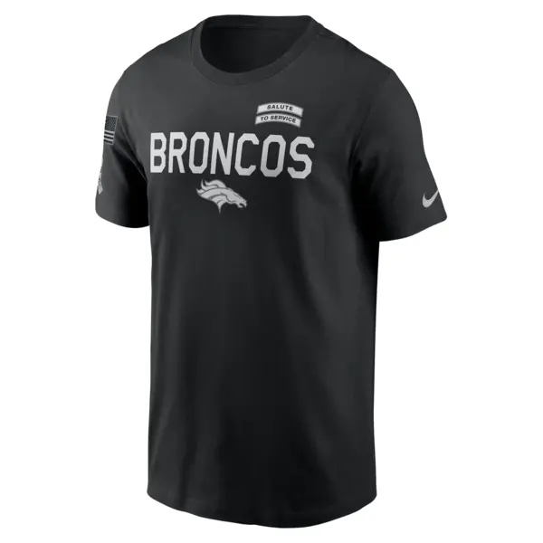 Nike Denver Broncos Salute To Service Sideline Dri-fit Nfl T-shirt - Black