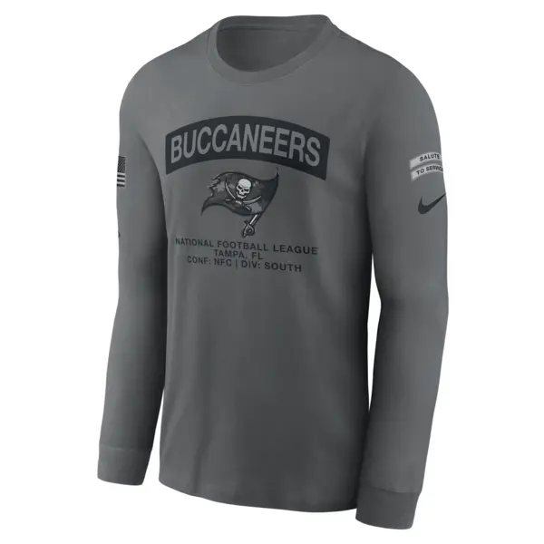 Nike Tampa Bay Buccaneers Salute To Service Nfl Long-sleeve T-shirt - Grey
