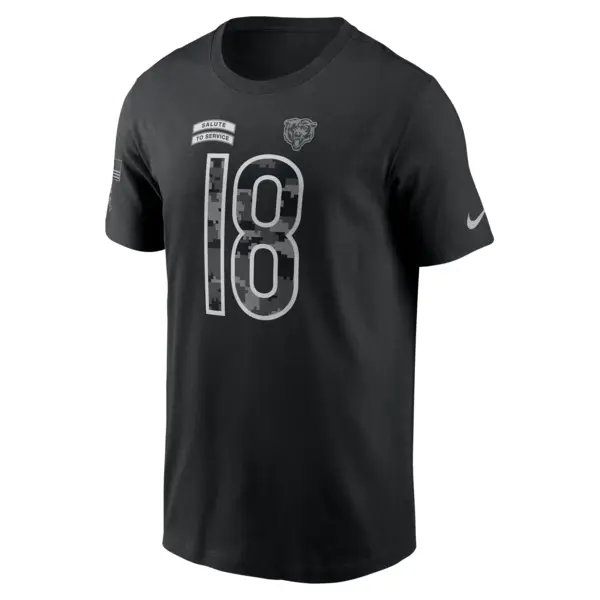 Nike Caleb Williams Chicago Bears Salute To Service Nfl T-shirt - Black