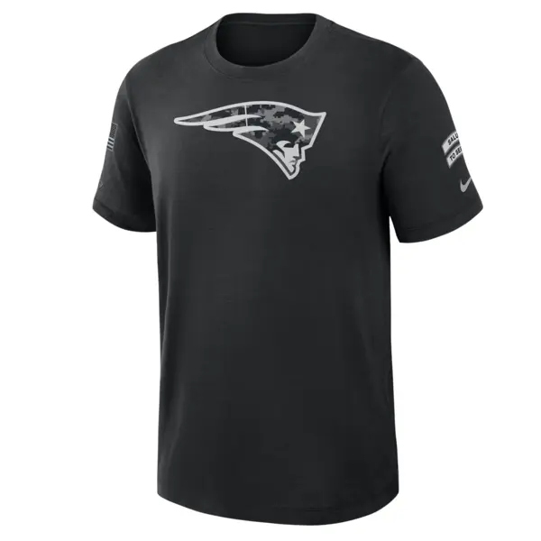 Nike New England Patriots Salute To Service Slub Dri-fit Nfl T-shirt - Black