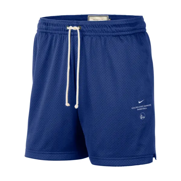 Nike Golden State Warriors Standard Issue Dri-fit 5" Basketball Mesh Shorts - Blue