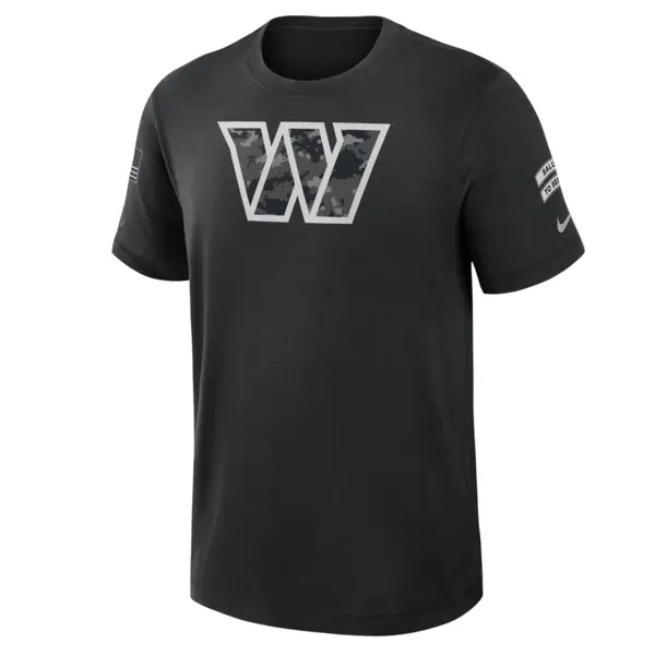 Nike Washington Commanders Salute To Service Slub Dri-fit Nfl T-shirt - Black
