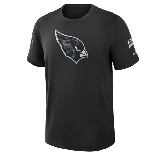 Nike Arizona Cardinals Salute To Service Slub Dri-fit Nfl T-shirt - Black