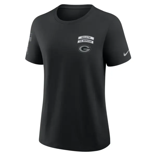 Nike Green Bay Packers Salute To Service Nfl T-shirt - Black