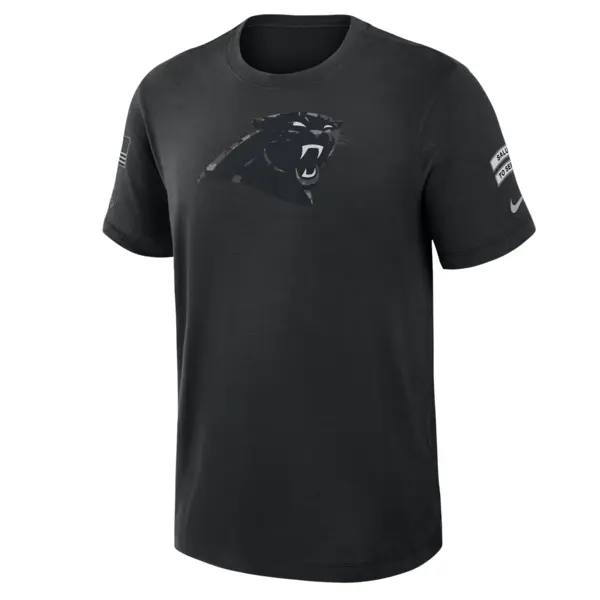 Nike Carolina Panthers Salute To Service Slub Dri-fit Nfl T-shirt - Black