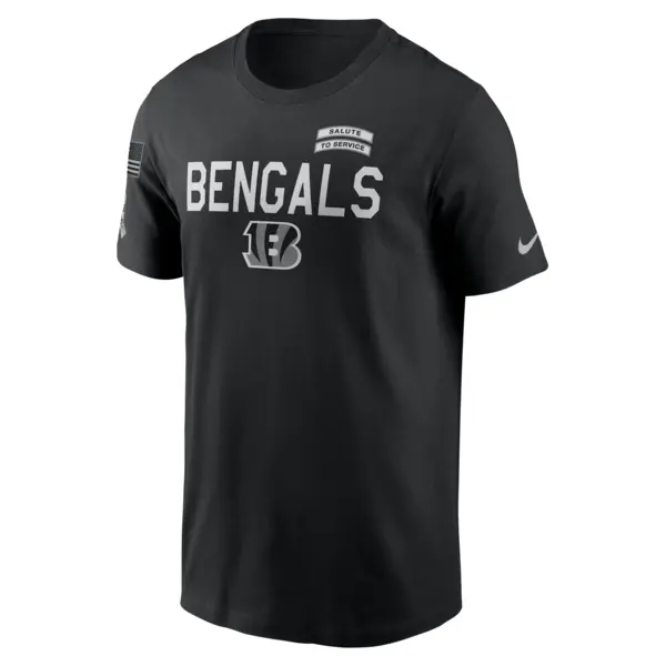 Nike Cincinnati Bengals Salute To Service Sideline Dri-fit Nfl T-shirt - Black