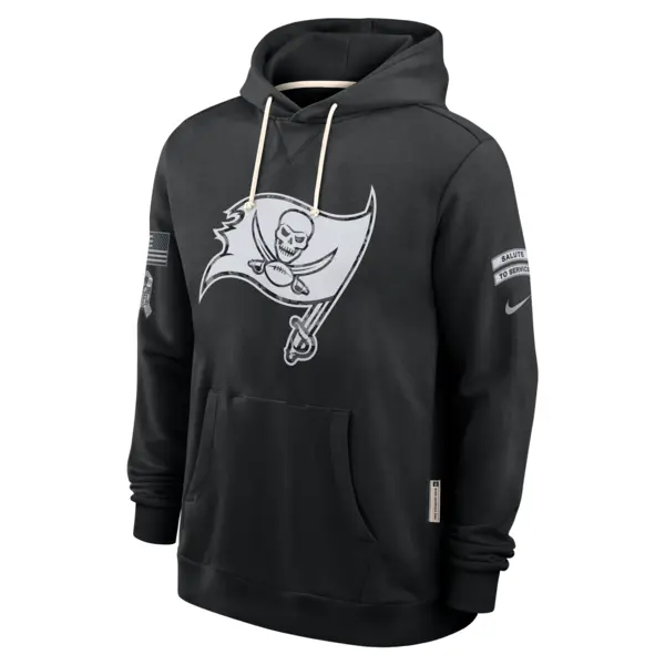 Nike Tampa Bay Buccaneers Salute To Service Sideline Dri-fit Nfl Pullover Hoodie - Black