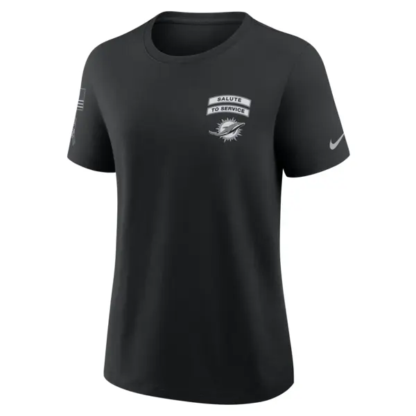 Nike Miami Dolphins Salute To Service Nfl T-shirt - Black