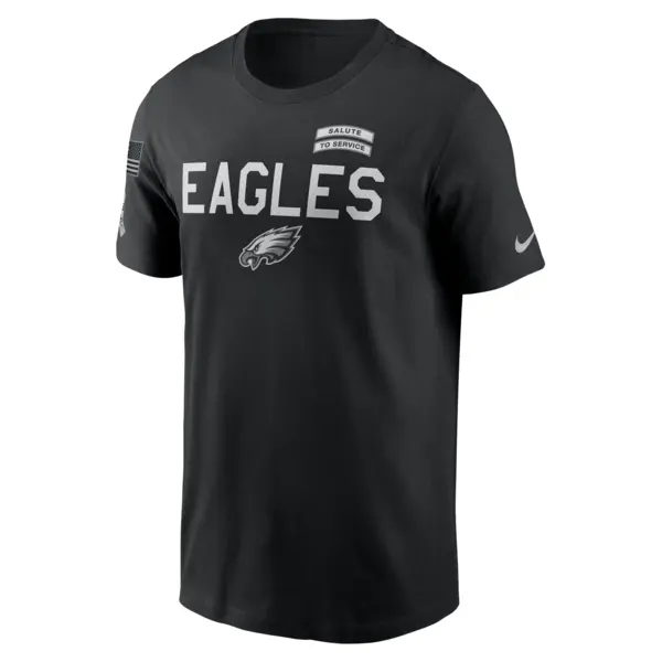 Nike Philadelphia Eagles Salute To Service Sideline Dri-fit Nfl T-shirt - Black