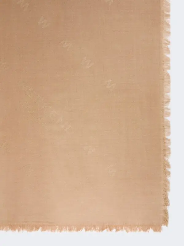 Max Mara Jacquard Wool And Silk Shawl