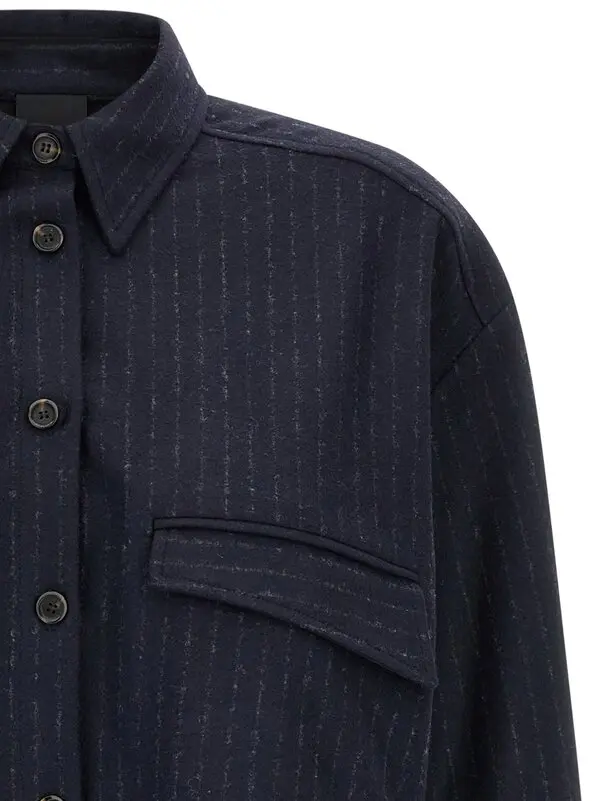 Pinko Pinstriped Cropped Shirt