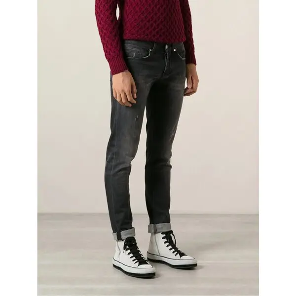 DONDUP Faded-detail Denim Trousers - Grey