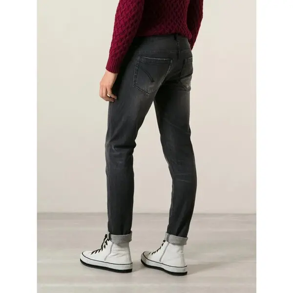 DONDUP Faded-detail Denim Trousers - Grey