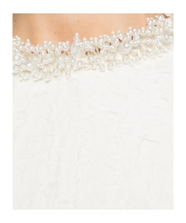 SELF-PORTRAIT Faux Pearl-embellished Mini Dress