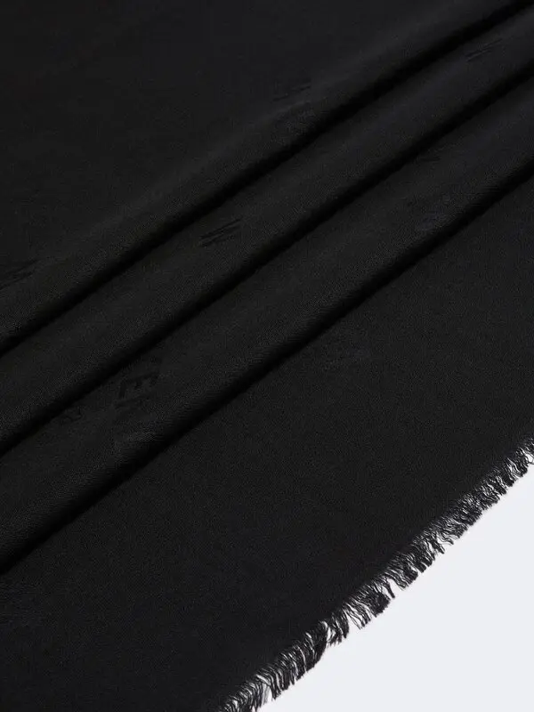 Max Mara Jacquard Wool And Silk Shawl