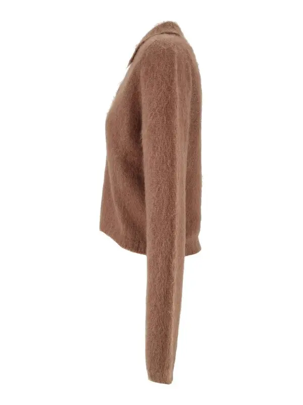 Max Mara Brushed V-neck Jumper - Brown