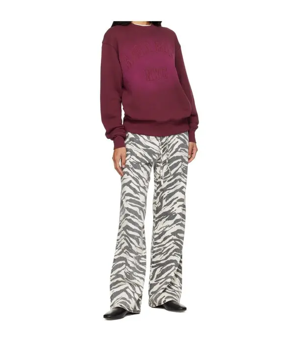 Rag & Bone Lace-up Jeans - Washed Zebra Print