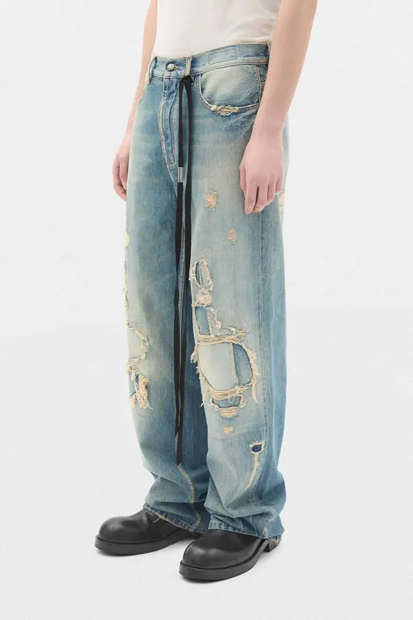 ANN DEMEULEMEESTER Evan 5-pockets Straight Leg Loose Trousers