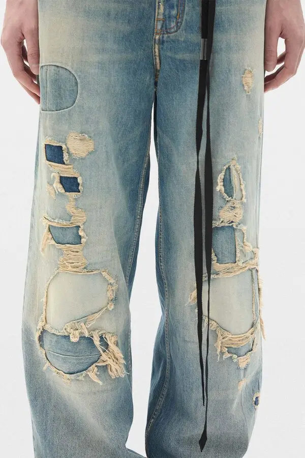 ANN DEMEULEMEESTER Evan 5-pockets Straight Leg Loose Trousers