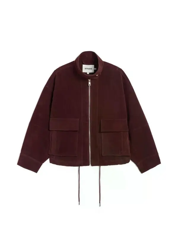 Apparis Kate Faux-suede Bomber Jacket - Red