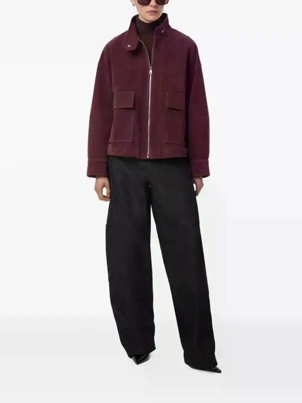 Apparis Kate Faux-suede Bomber Jacket - Red