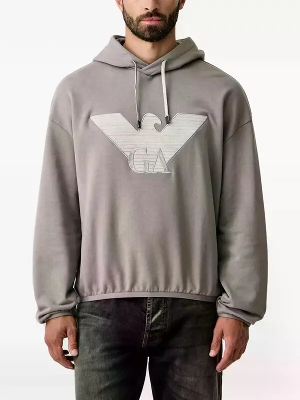 Emporio Armani Logo-embroidered Hoodie