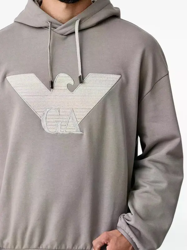 Emporio Armani Logo-embroidered Hoodie
