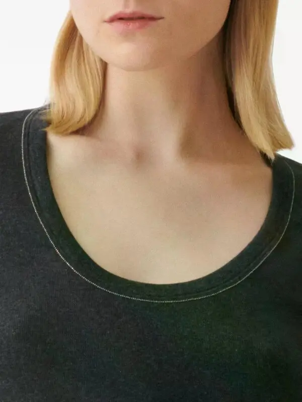 Fabiana Filippi Bead-trim T-shirt