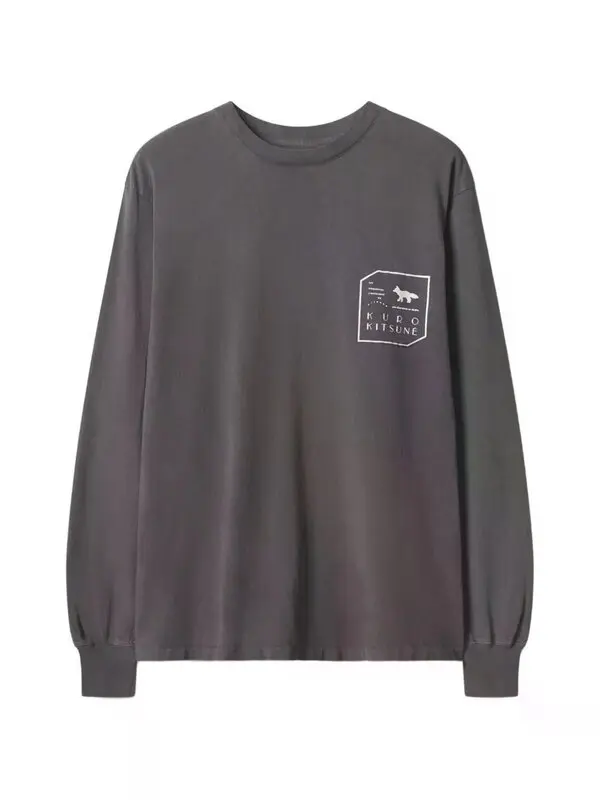 Maison Kitsuné Logo-print Long-sleeve T-shirt