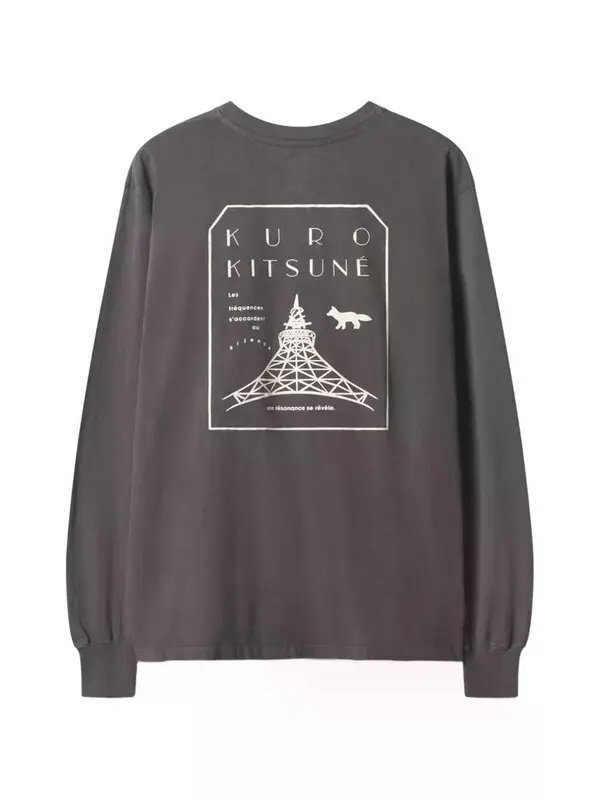 Maison Kitsuné Logo-print Long-sleeve T-shirt