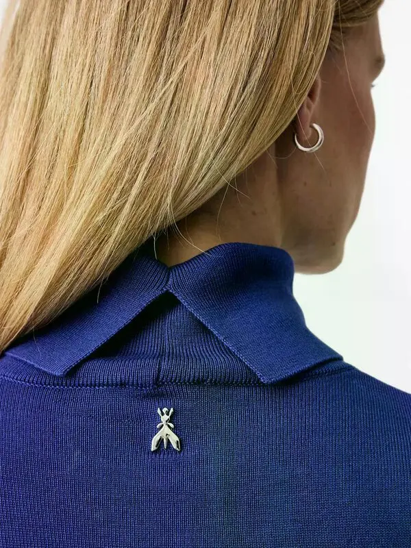 Patrizia Pepe Roll-neck Fly-plaque Sweater